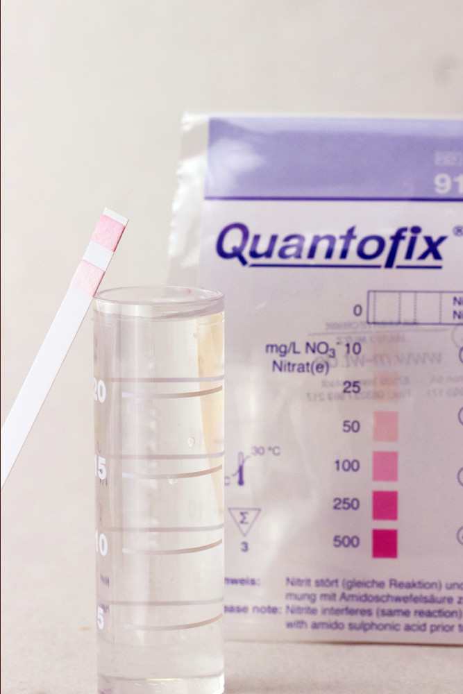 3 Nitratteststreifen Skala: 0, 10, 25, 50, 100, 250, 500 mg/l mit ...